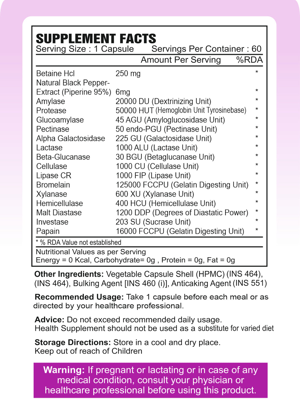 Digestive Enzymes -Complex of Multi-Enzyme – Alpspure Nutraceuticals