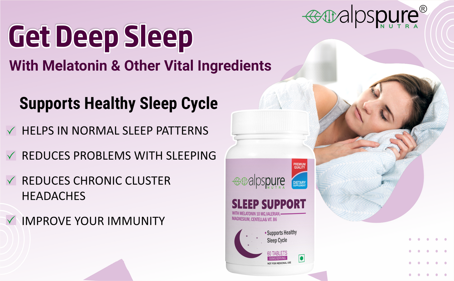 Natural Sleep Support-Tablets – ALPSPURE NUTRACEUTICALS PRIVATE LIMITED