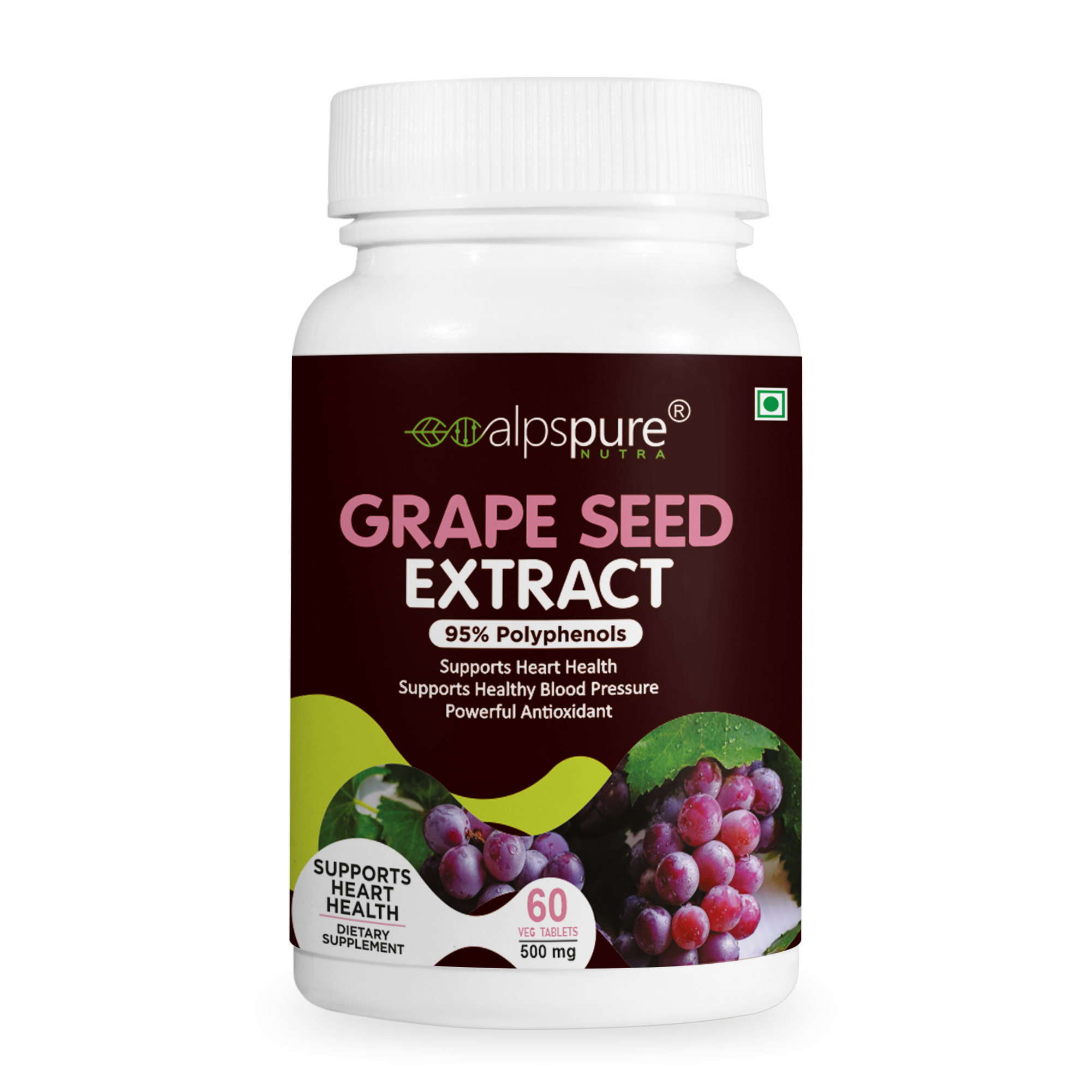 Grape Seed Extract Tablets – ALPSPURE NUTRACEUTICALS PRIVATE LIMITED
