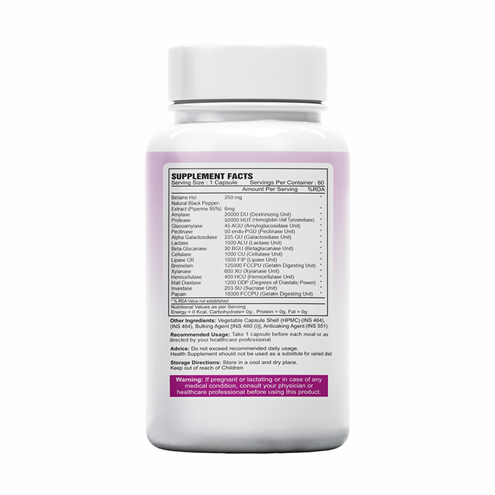 Digestive Enzymes -Complex of Multi-Enzyme Capsules – ALPSPURE ...